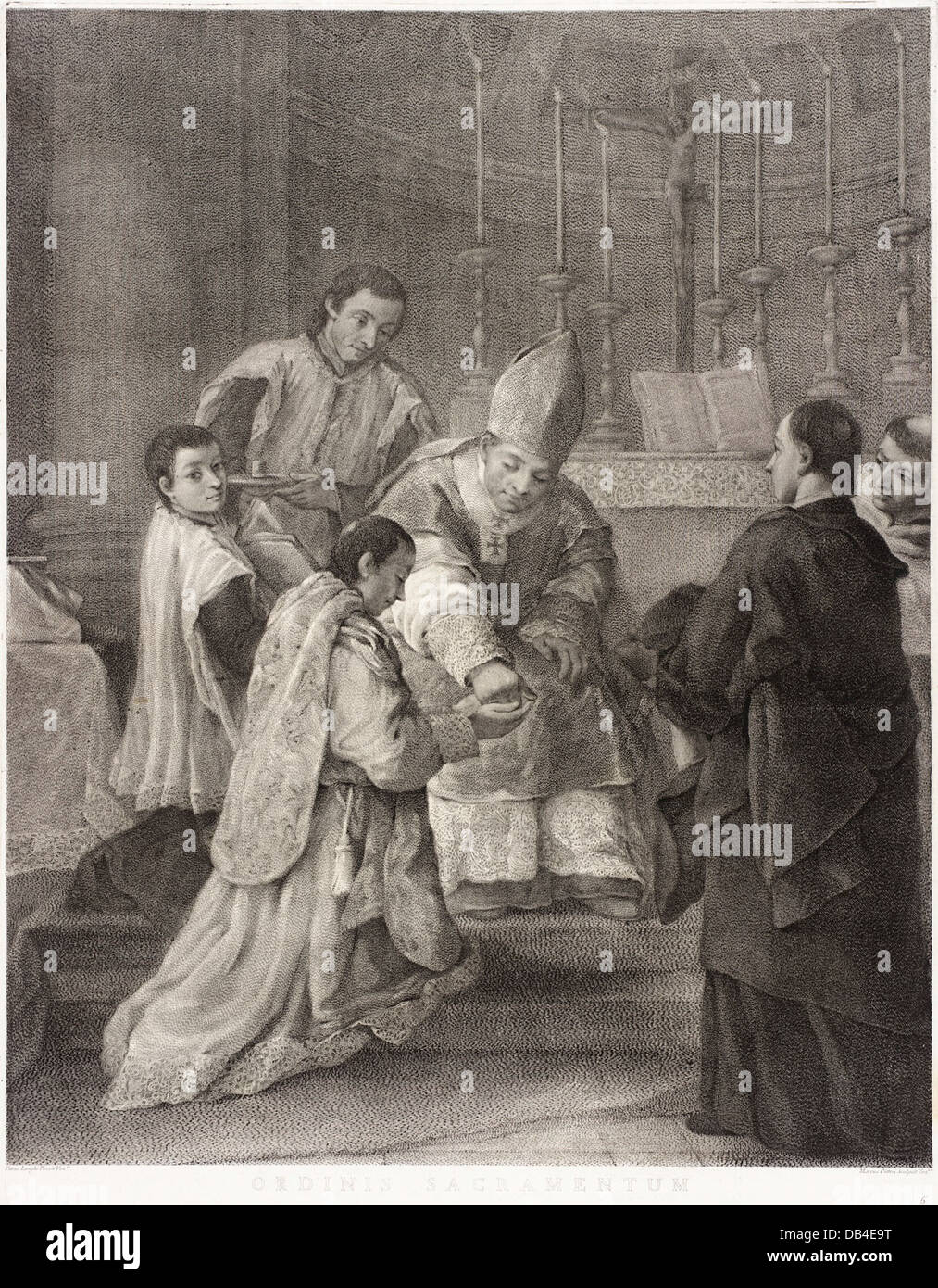 The artwork 'Ordination' represents a ceremonial moment of religious ...