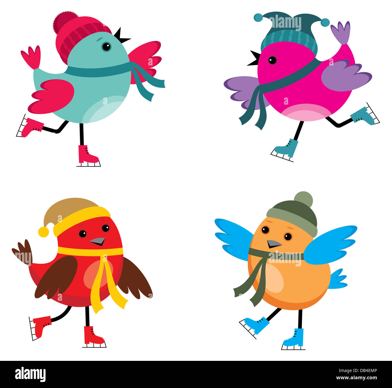 Skating ice sport cartoon hi-res stock photography and images - Alamy