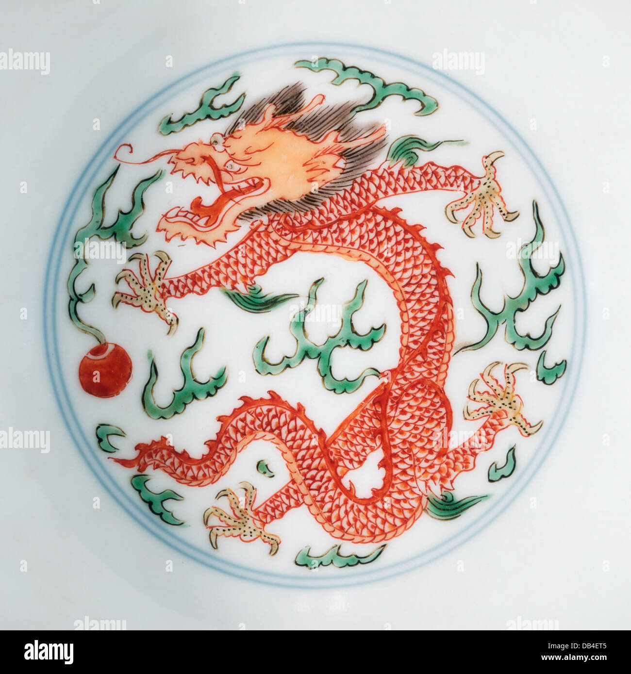 Dragon chasing flaming pearl hi-res stock photography and images - Alamy