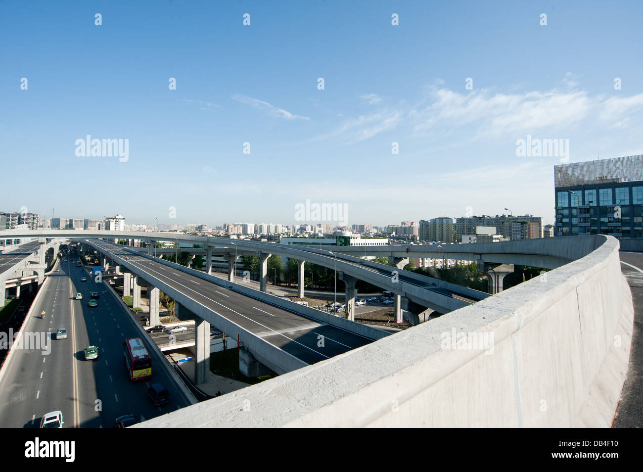 Panoramic city overpass Stock Photo - Alamy