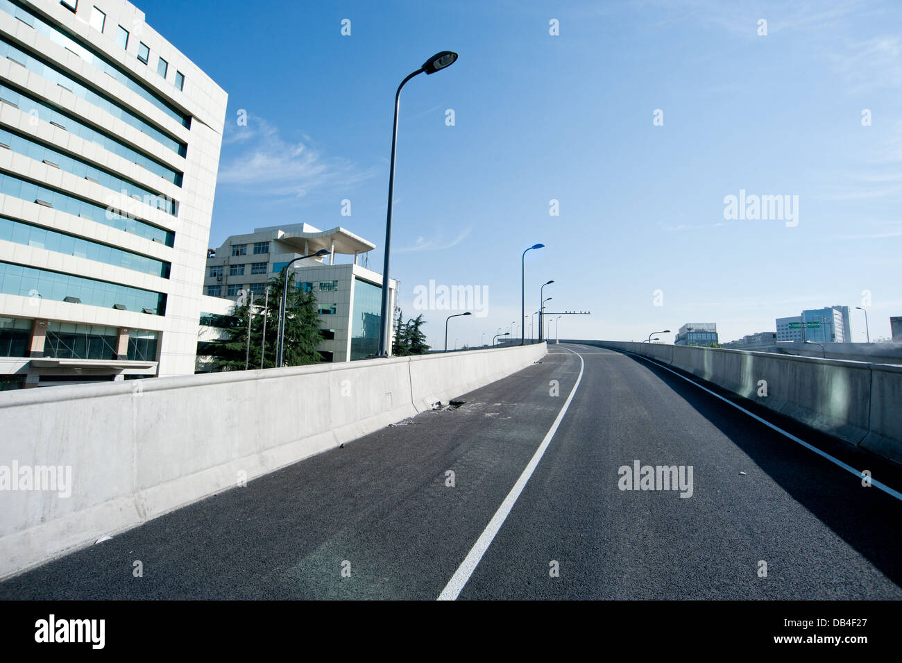 Panoramic city overpass Stock Photo - Alamy