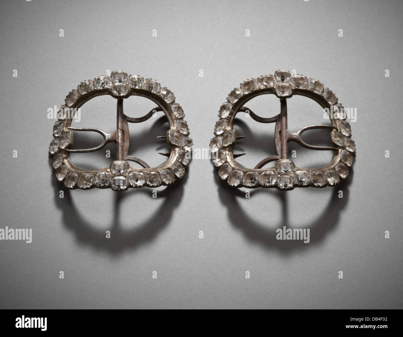 This pair of shoe buckles reflects the detailed design and ...