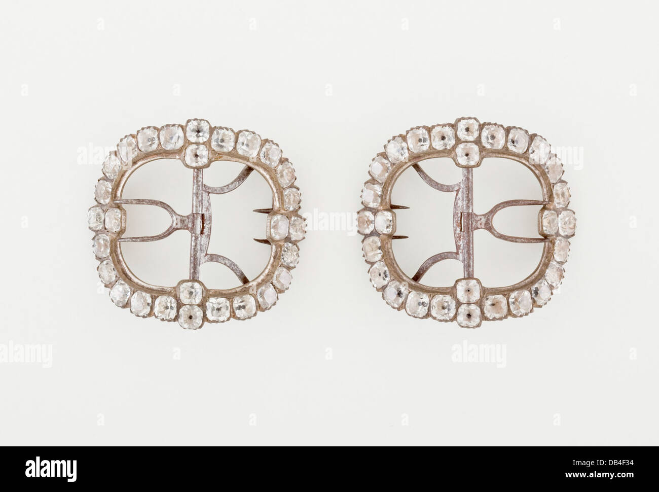 This pair of shoe buckles, part of LACMA's collection, demonstrates ...