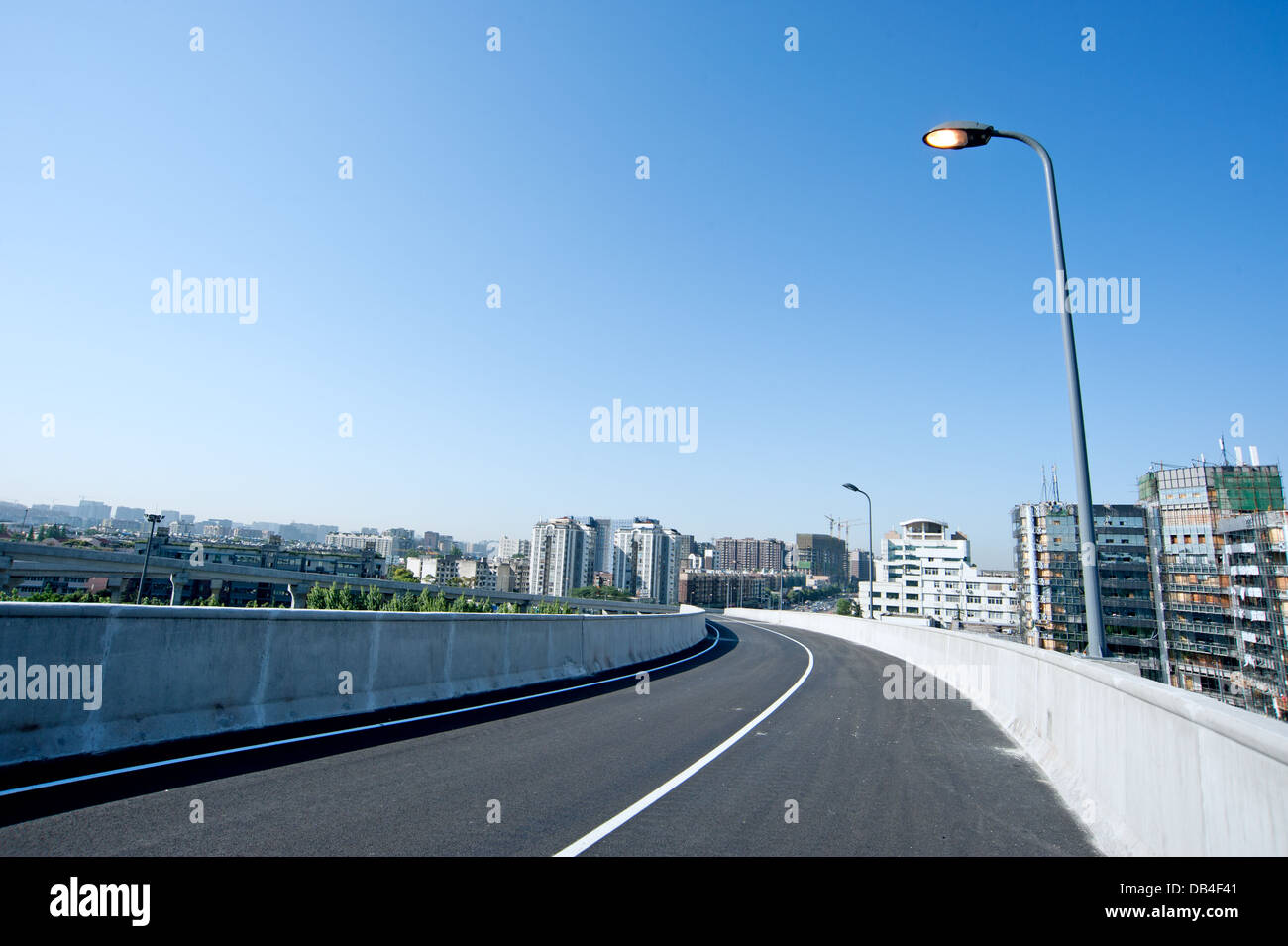 Panoramic city overpass Stock Photo - Alamy