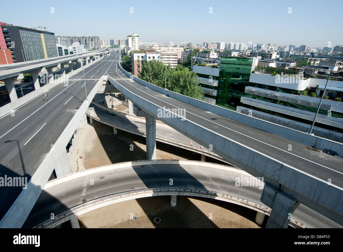 Panoramic city overpass Stock Photo - Alamy