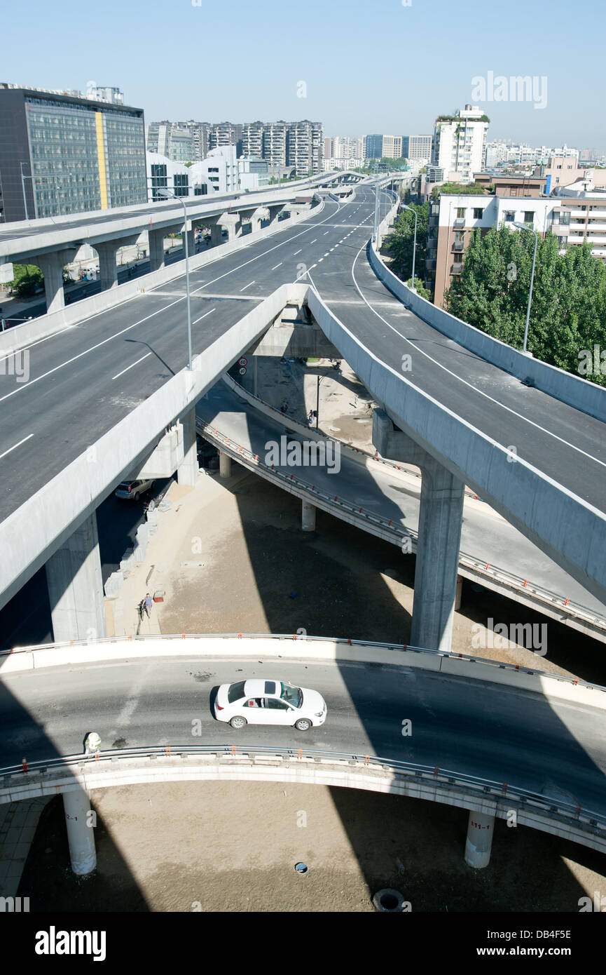 Panoramic city overpass Stock Photo - Alamy