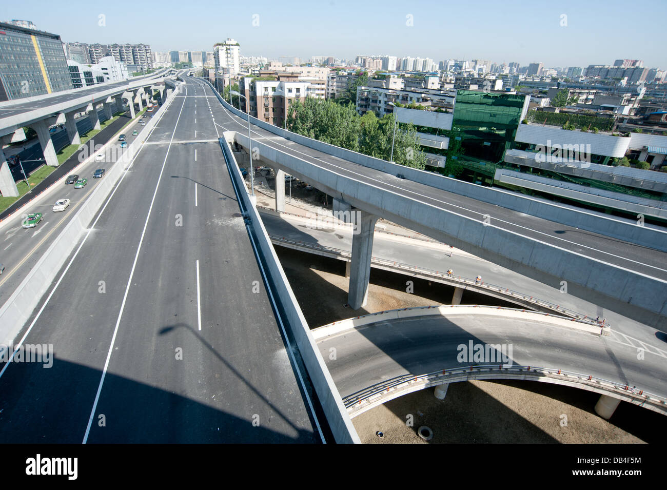 Panoramic city overpass Stock Photo - Alamy