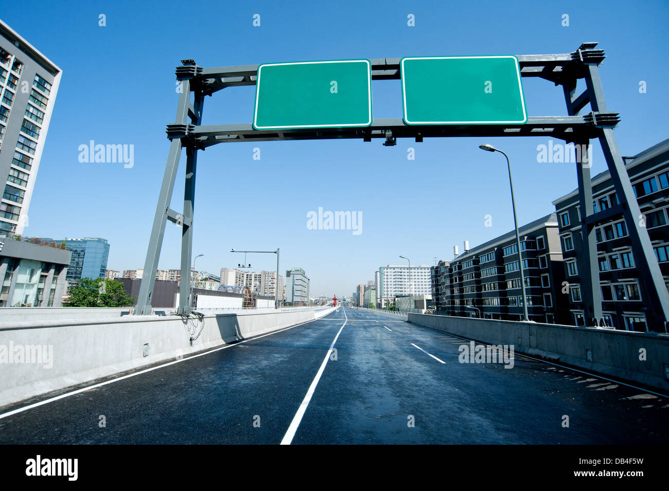 Highway, road signs Stock Photo - Alamy