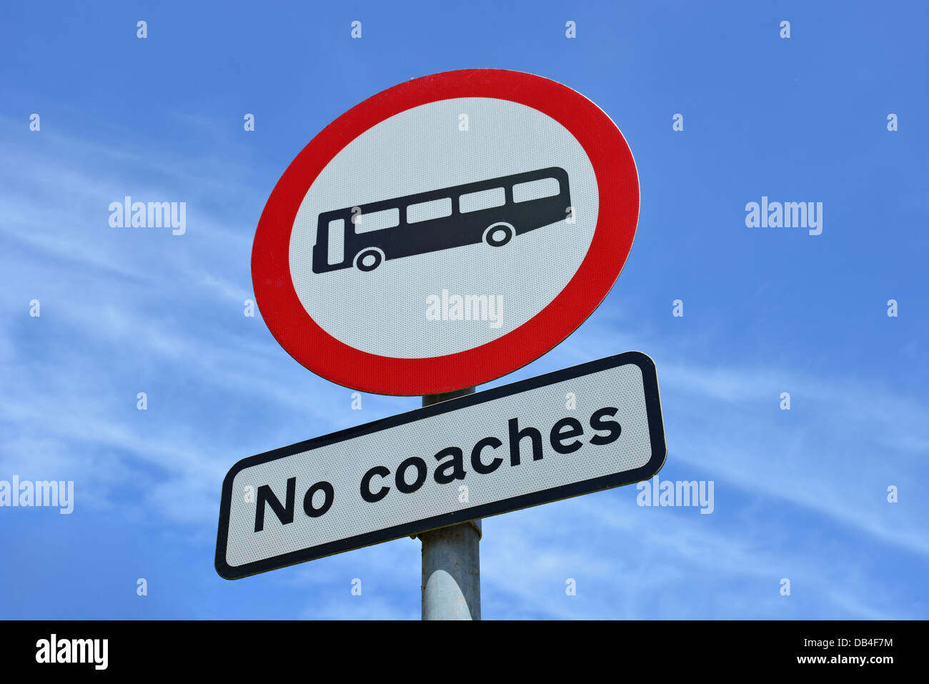'No coaches' traffic sign outside Basingstoke Railway Station ...