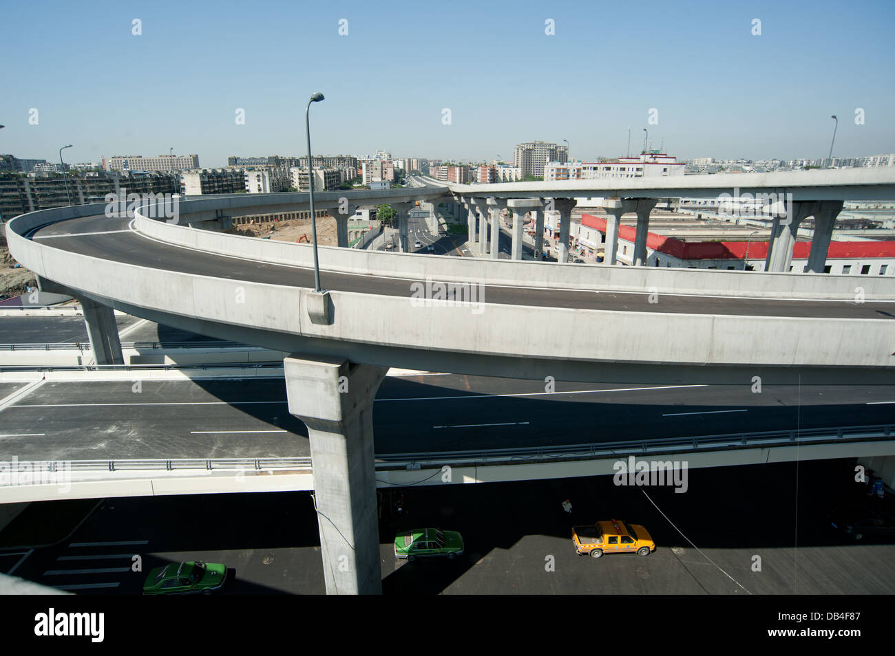 Panoramic city overpass Stock Photo - Alamy