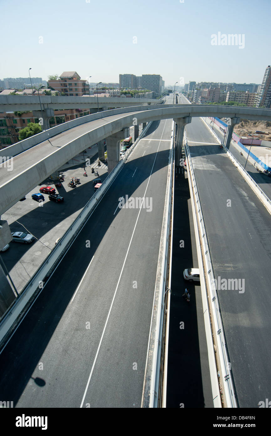 Panoramic city overpass Stock Photo - Alamy