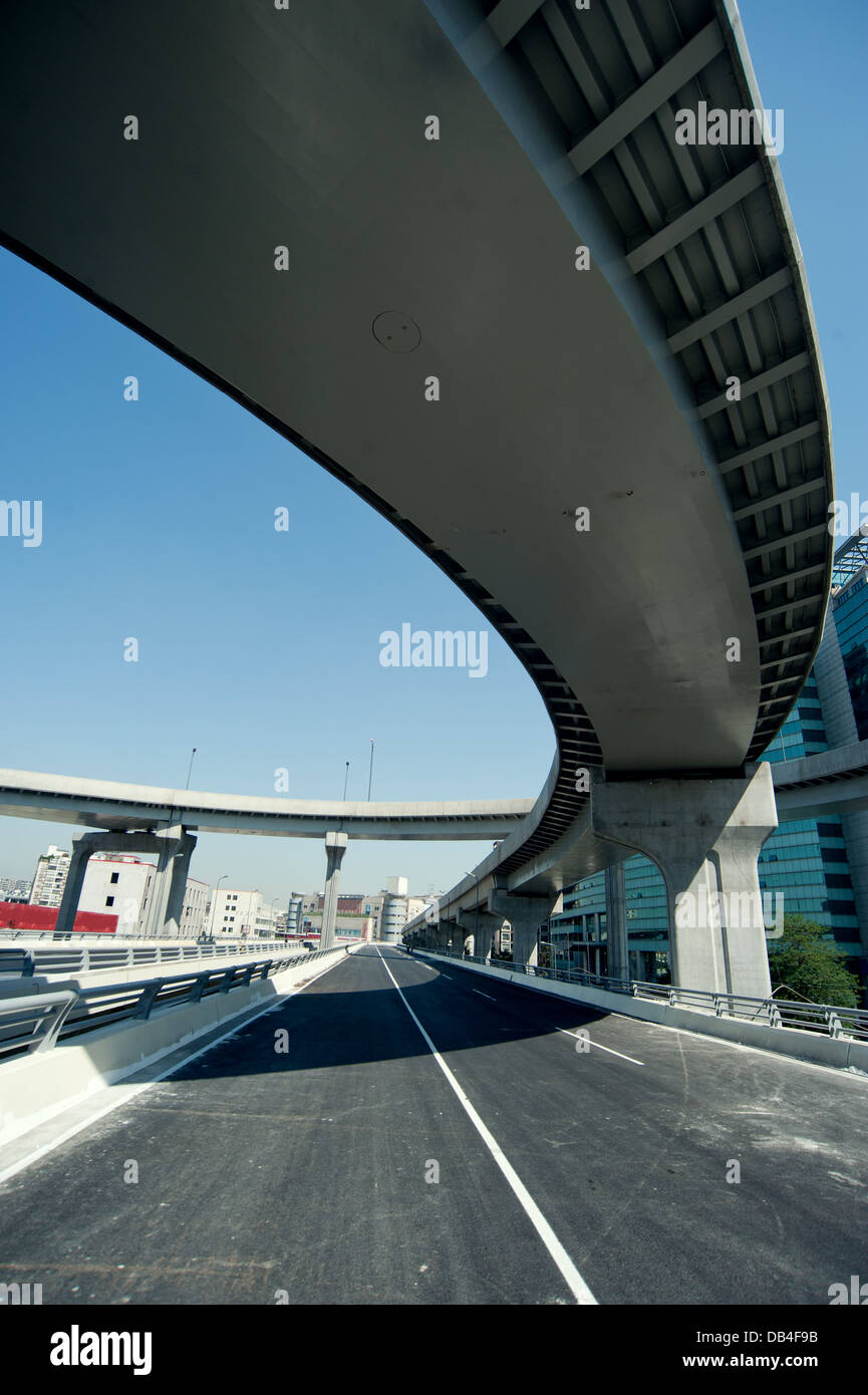 Panoramic city overpass Stock Photo - Alamy