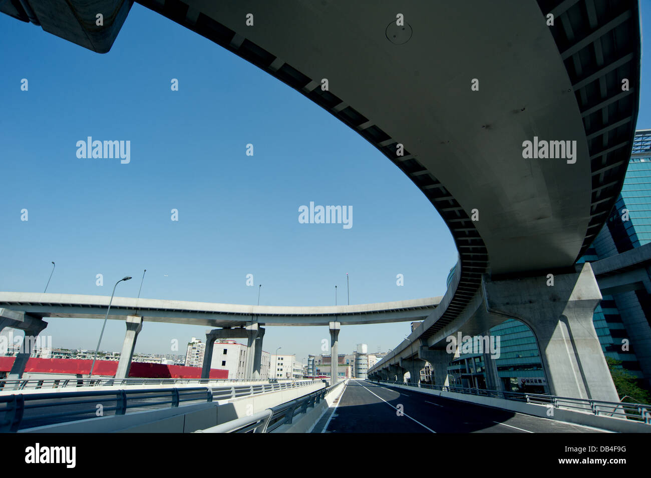 Panoramic city overpass Stock Photo - Alamy