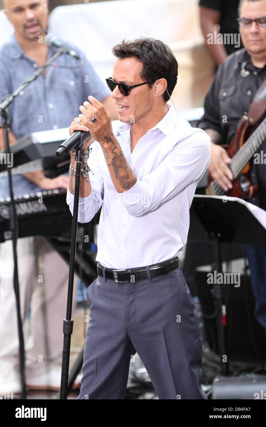 New York, NY. 23rd July, 2013. Marc Anthony on stage for NBC Today Show ...