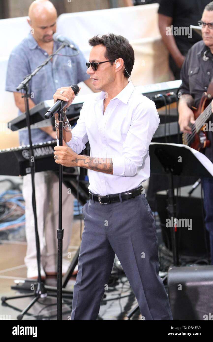 New York, NY. 23rd July, 2013. Marc Anthony on stage for NBC Today Show ...