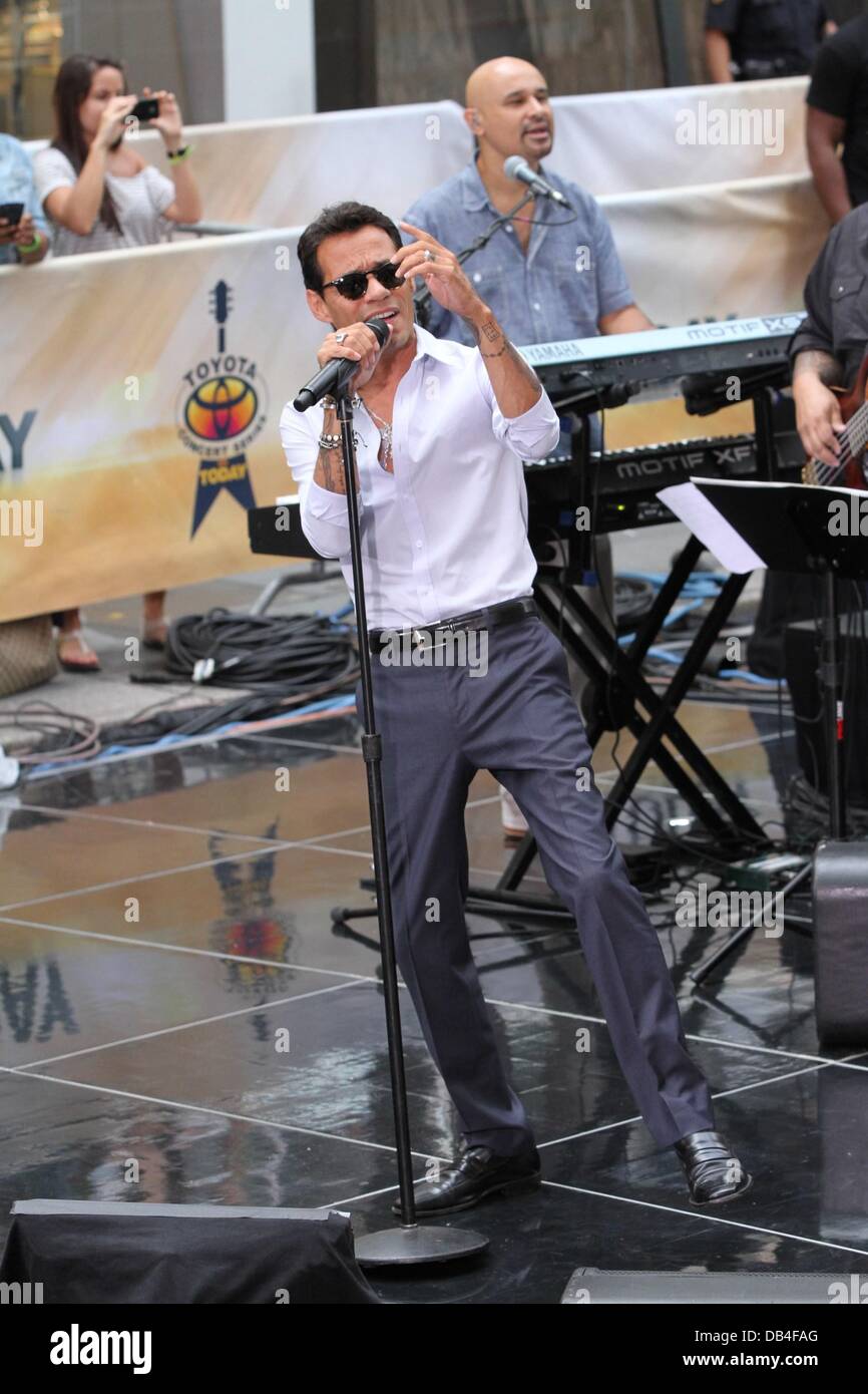 New York, NY. 23rd July, 2013. Marc Anthony on stage for NBC Today Show ...