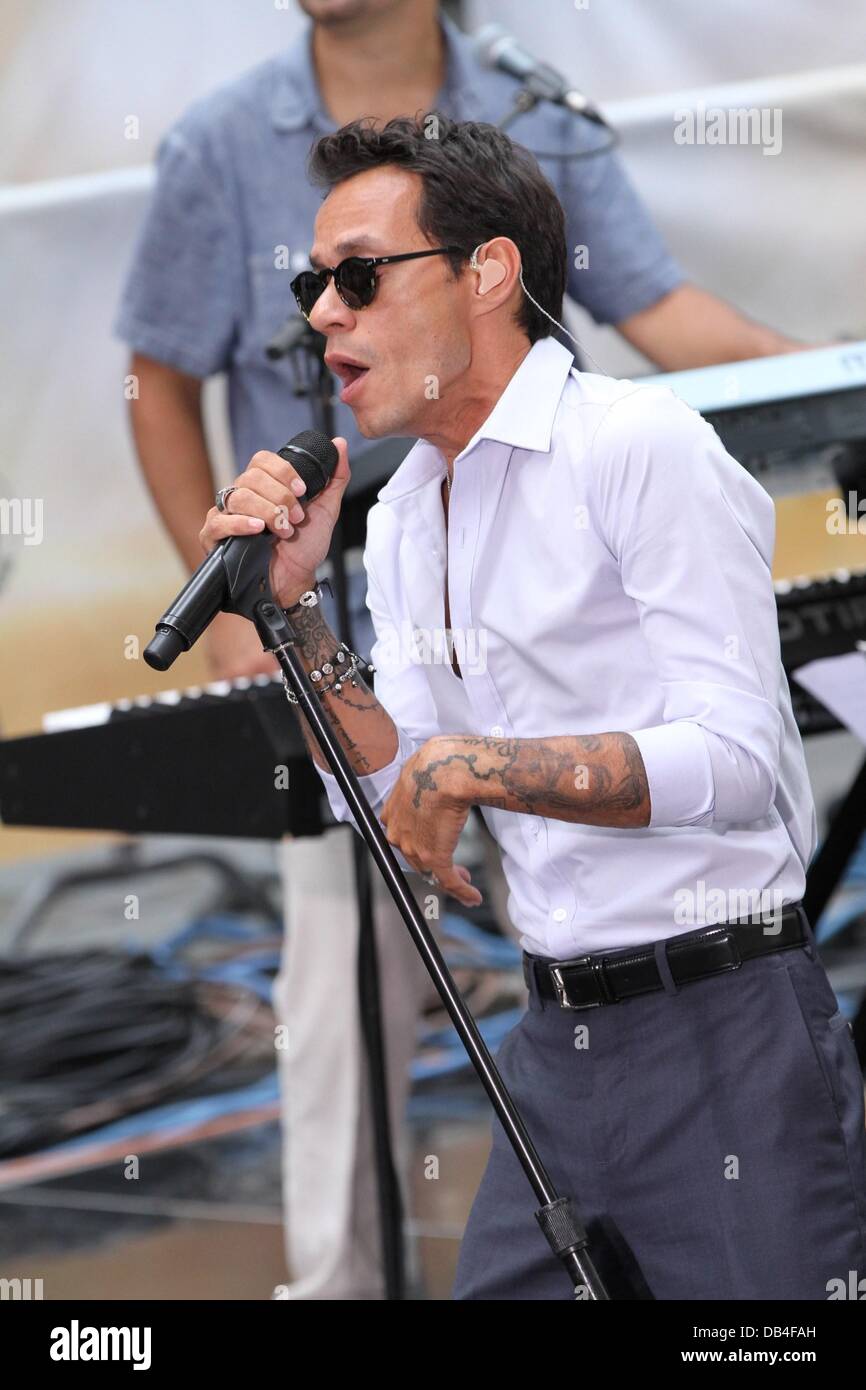 New York, NY. 23rd July, 2013. Marc Anthony on stage for NBC Today Show ...
