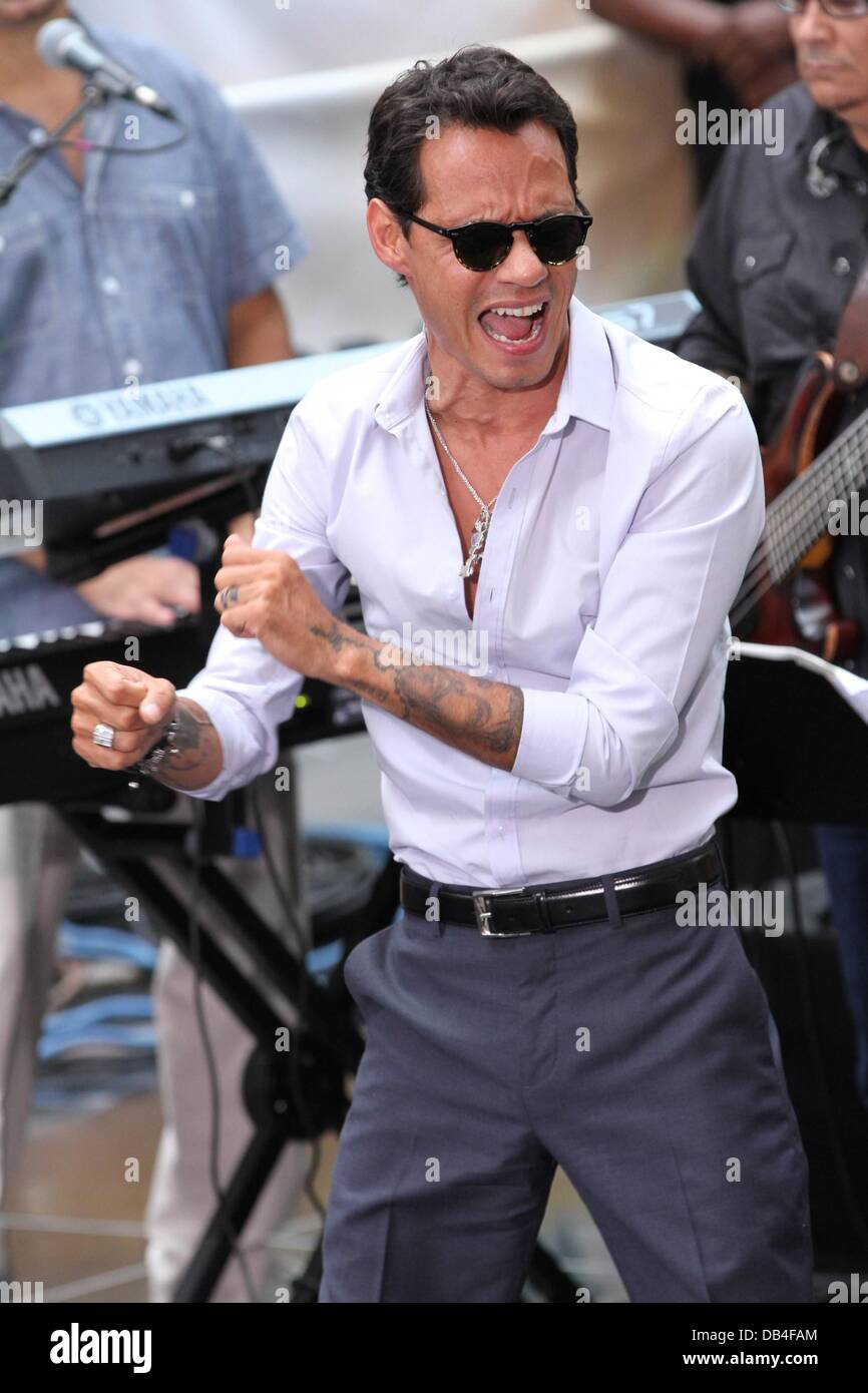 New York, NY. 23rd July, 2013. Marc Anthony on stage for NBC Today Show ...