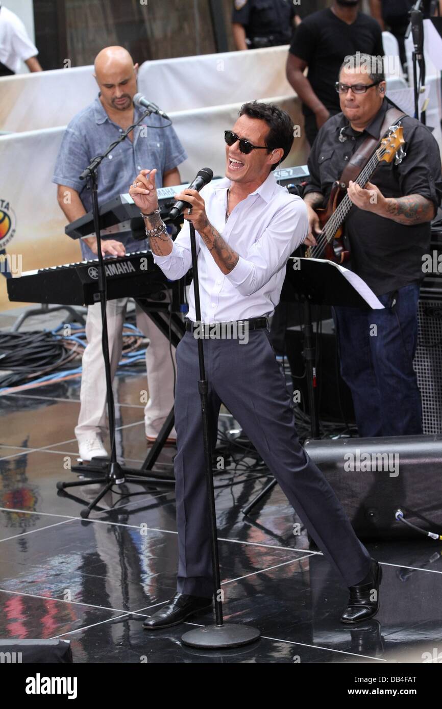New York, NY. 23rd July, 2013. Marc Anthony on stage for NBC Today Show ...