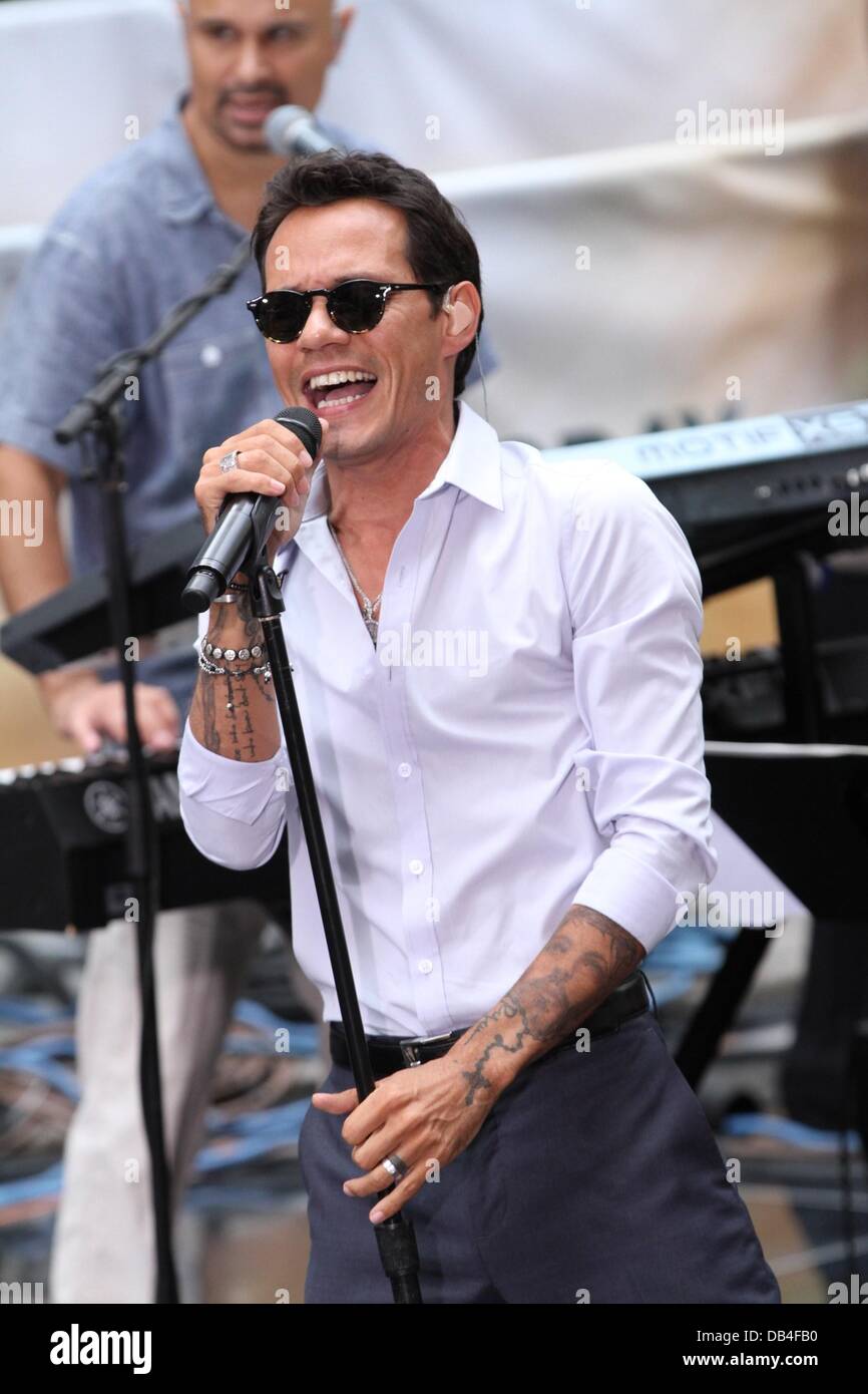 New York, NY. 23rd July, 2013. Marc Anthony on stage for NBC Today Show ...
