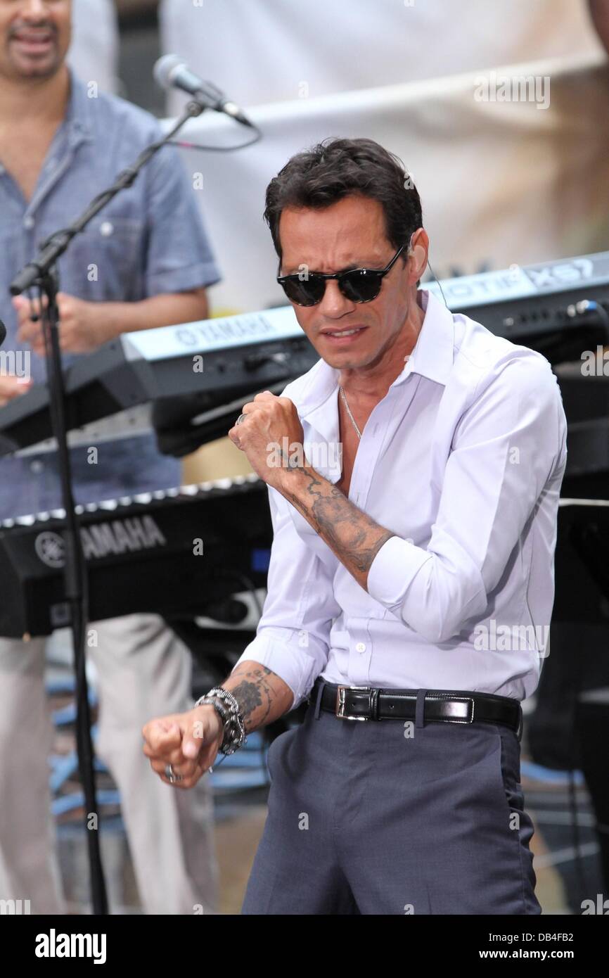 New York, NY. 23rd July, 2013. Marc Anthony on stage for NBC Today Show ...