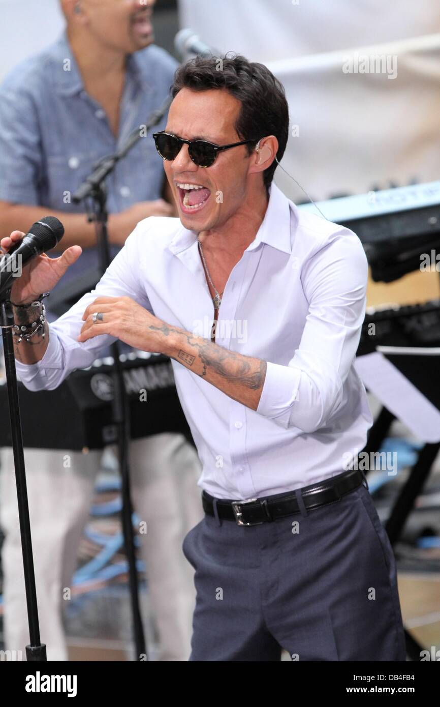 New York, NY. 23rd July, 2013. Marc Anthony on stage for NBC Today Show ...