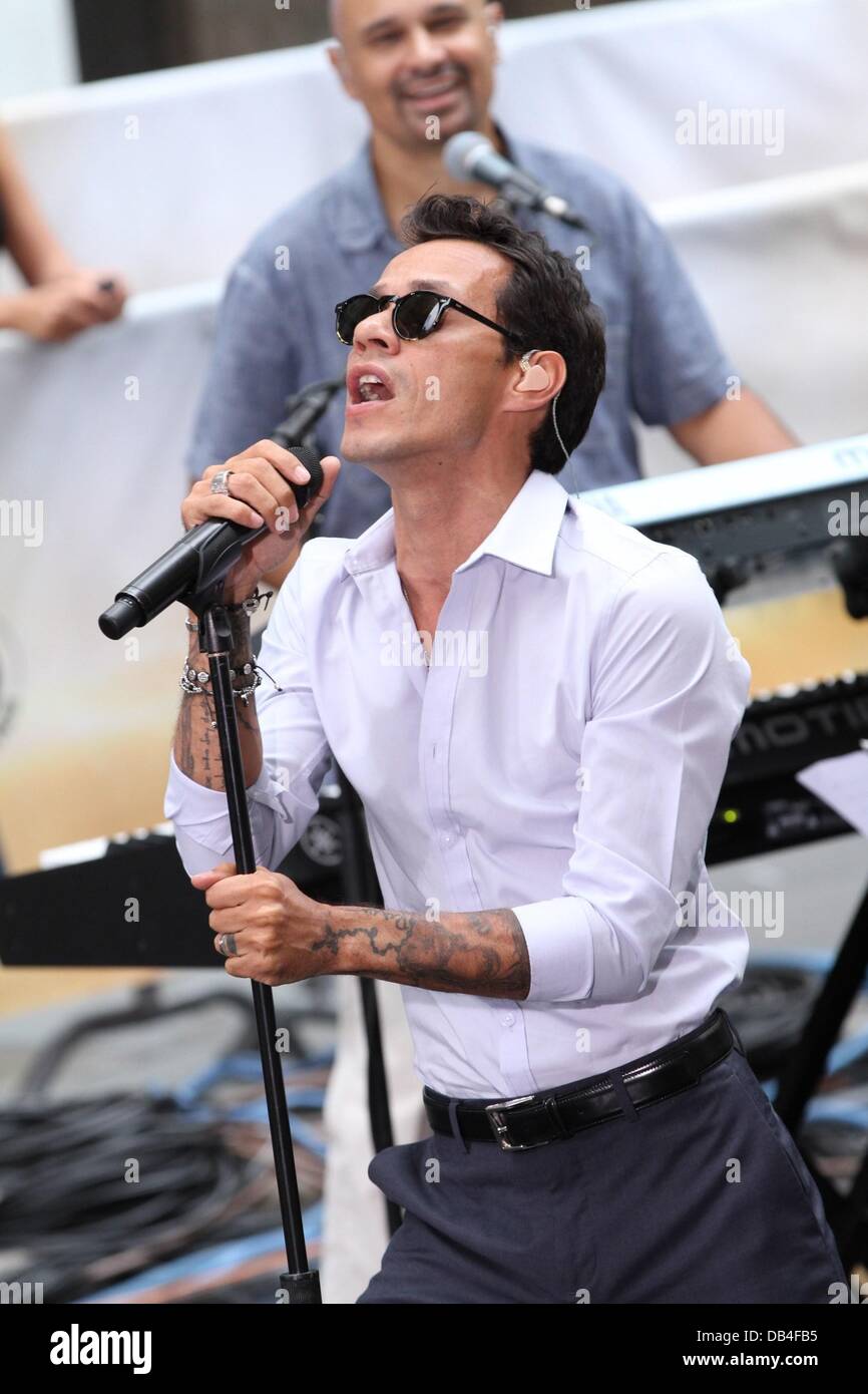 New York, NY. 23rd July, 2013. Marc Anthony on stage for NBC Today Show ...