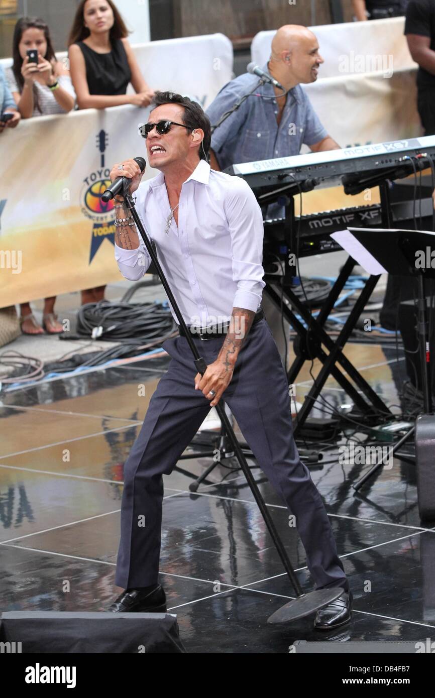 New York, NY. 23rd July, 2013. Marc Anthony on stage for NBC Today Show ...