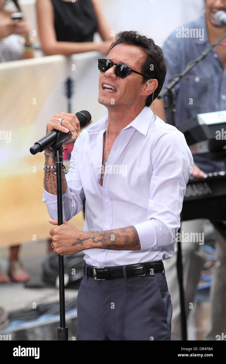 New York, NY. 23rd July, 2013. Marc Anthony on stage for NBC Today Show ...