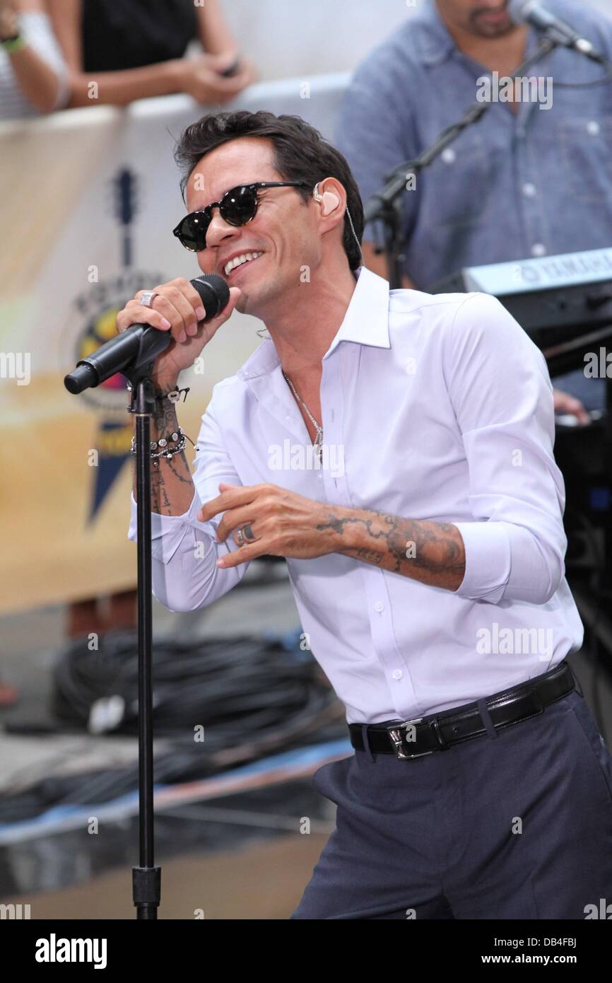 New York, NY. 23rd July, 2013. Marc Anthony on stage for NBC Today Show ...