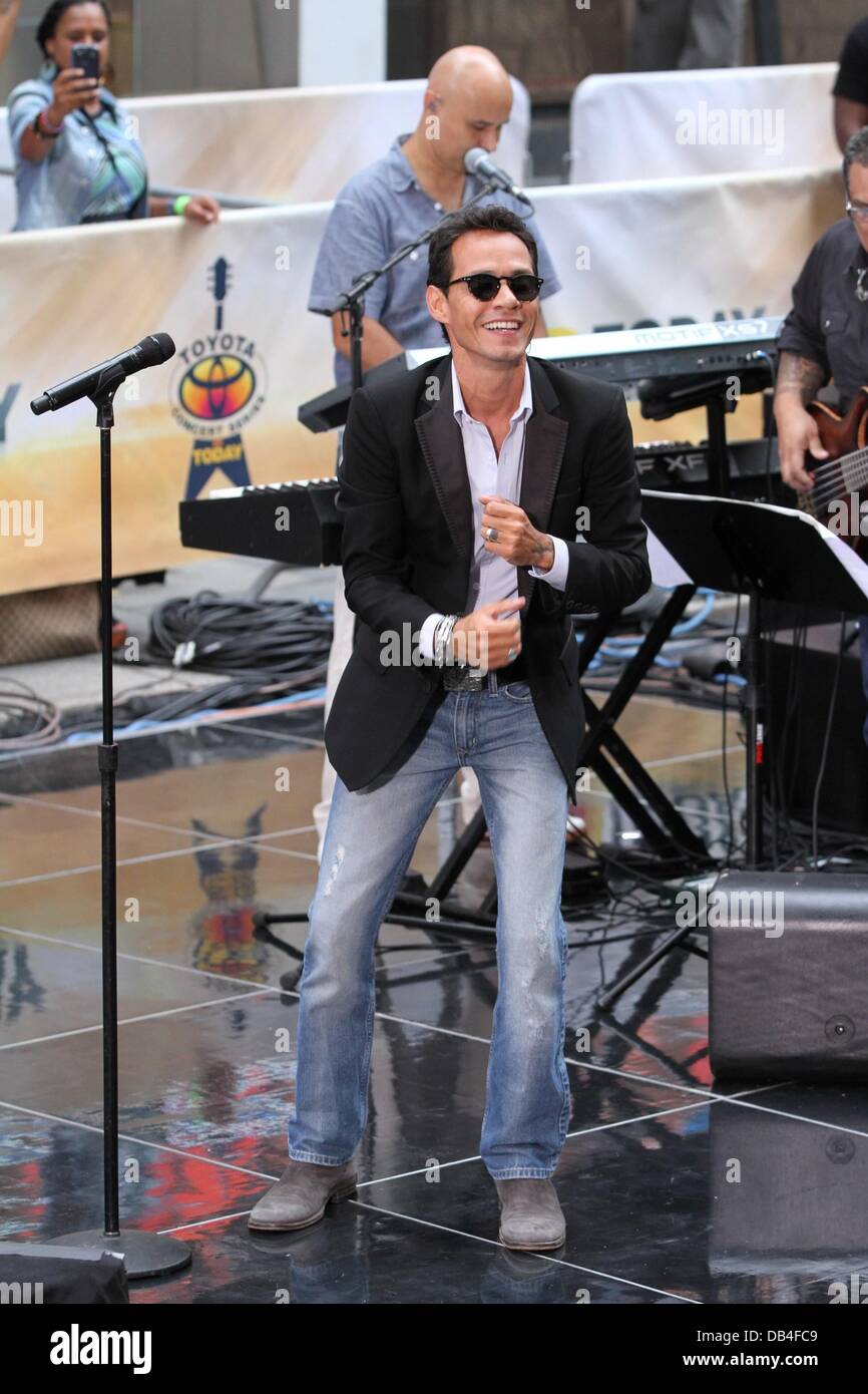 New York, NY. 23rd July, 2013. Marc Anthony on stage for NBC Today Show ...