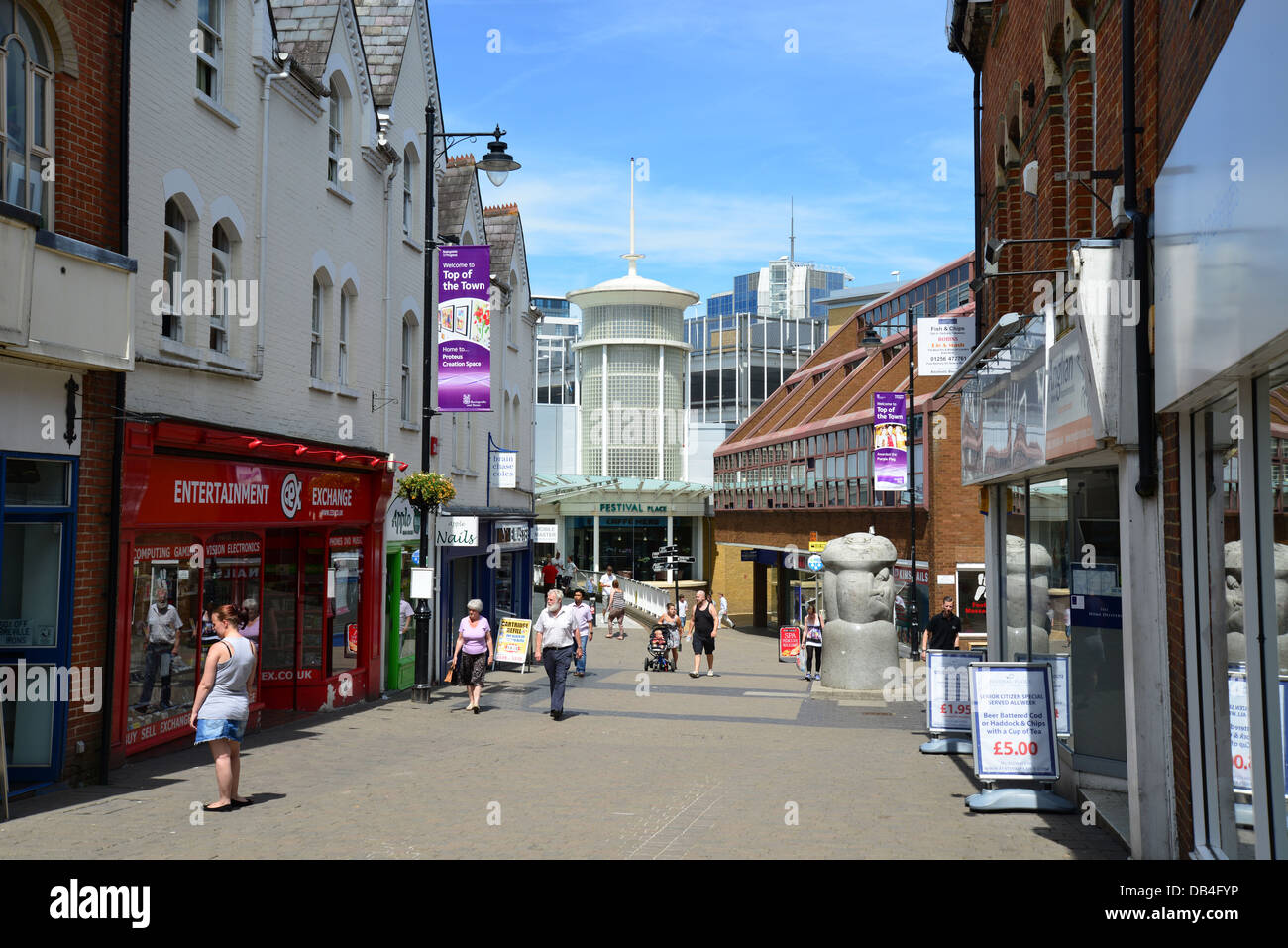 Wote Street, Basingstoke, Hampshire, England, United Kingdom Stock ...