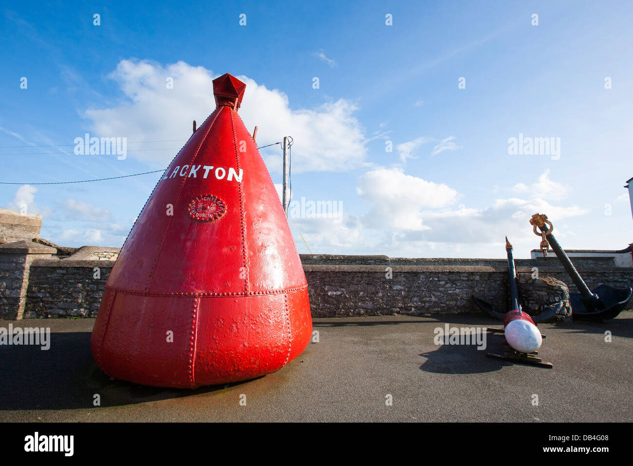 A sea buoy on display at Hook lighthouse located at Hook head is one of ...