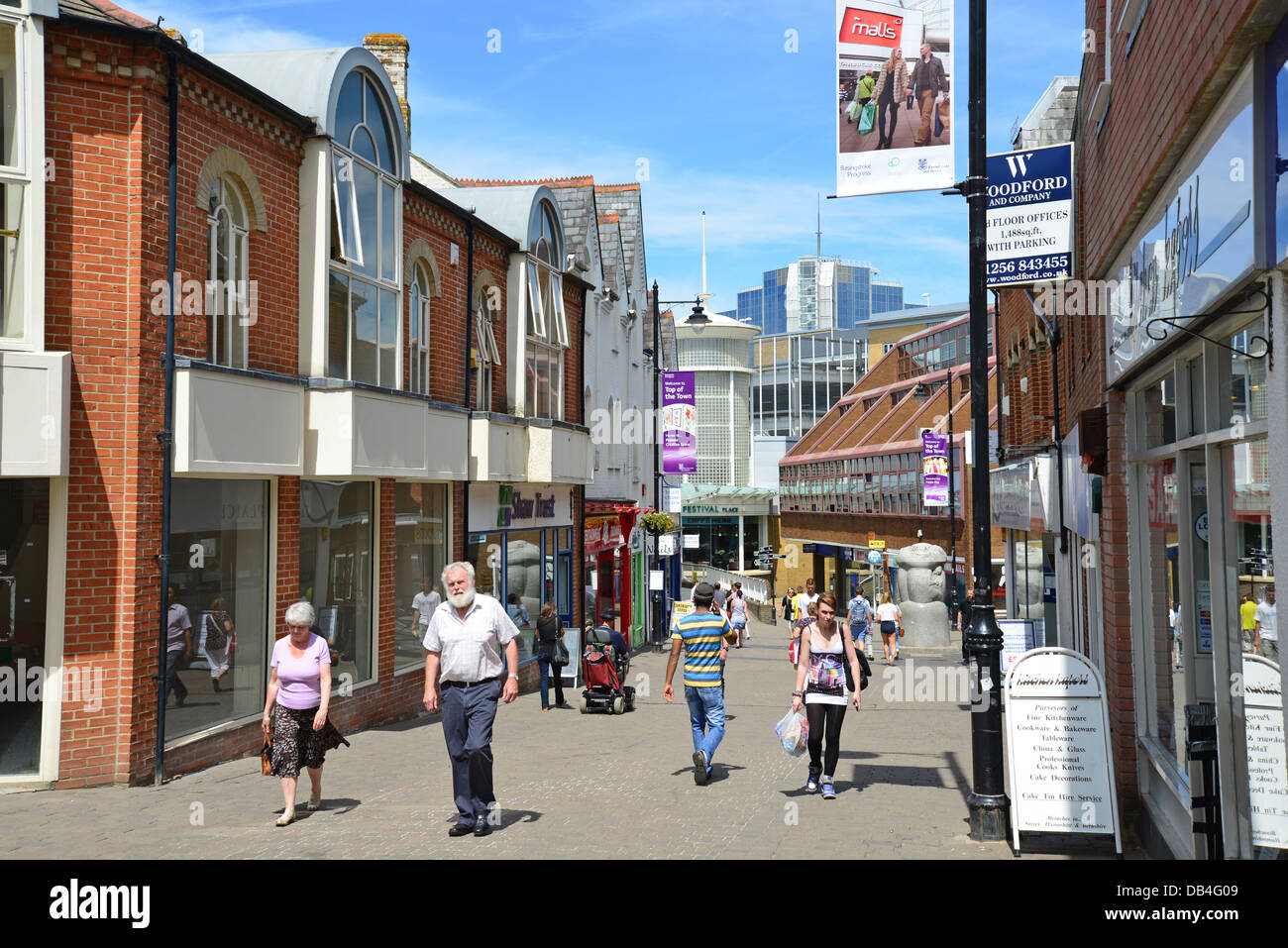 Wote Street, Basingstoke, Hampshire, England, United Kingdom Stock ...