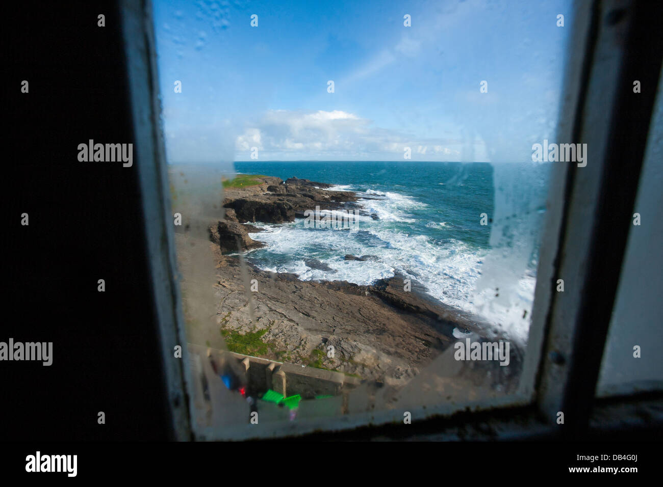 A view from the inside of Hook lighthouse located at Hook head is one ...