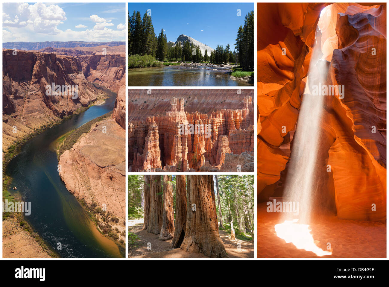 USA west coast national parks landscape collage Stock Photo - Alamy