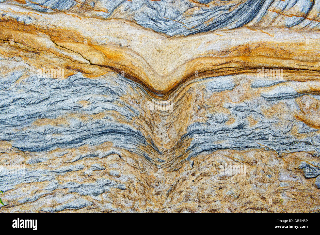Sandstone rock strata pattern. Northumberland Coastline, England Stock ...