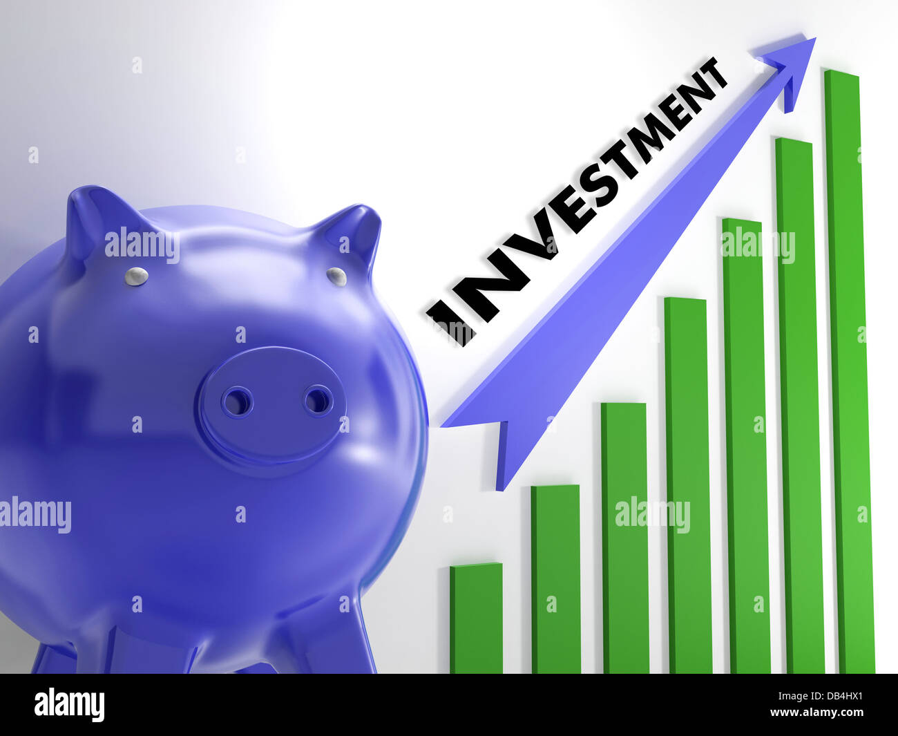 Raising Investment Chart Shows Monetary Success Stock Photo - Alamy