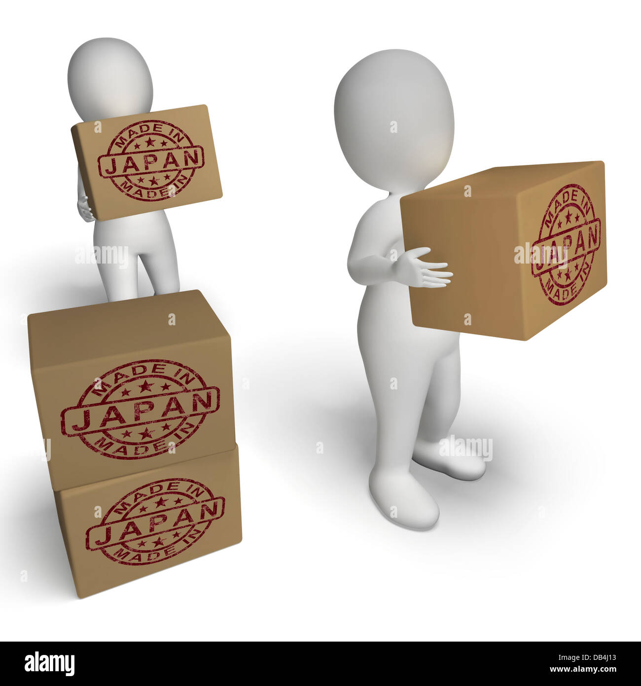 Made In Japan Stamp Shows Japanese Products Stock Photo - Alamy