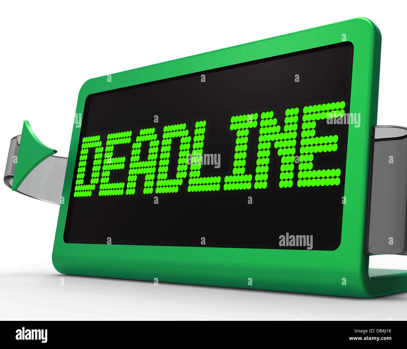Deadline On Clock Showing Pressure And Countdown Stock Photo - Alamy