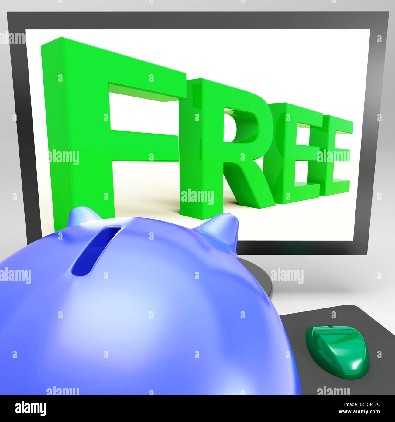 Free On Monitor Showing Gratuity Stock Photo - Alamy