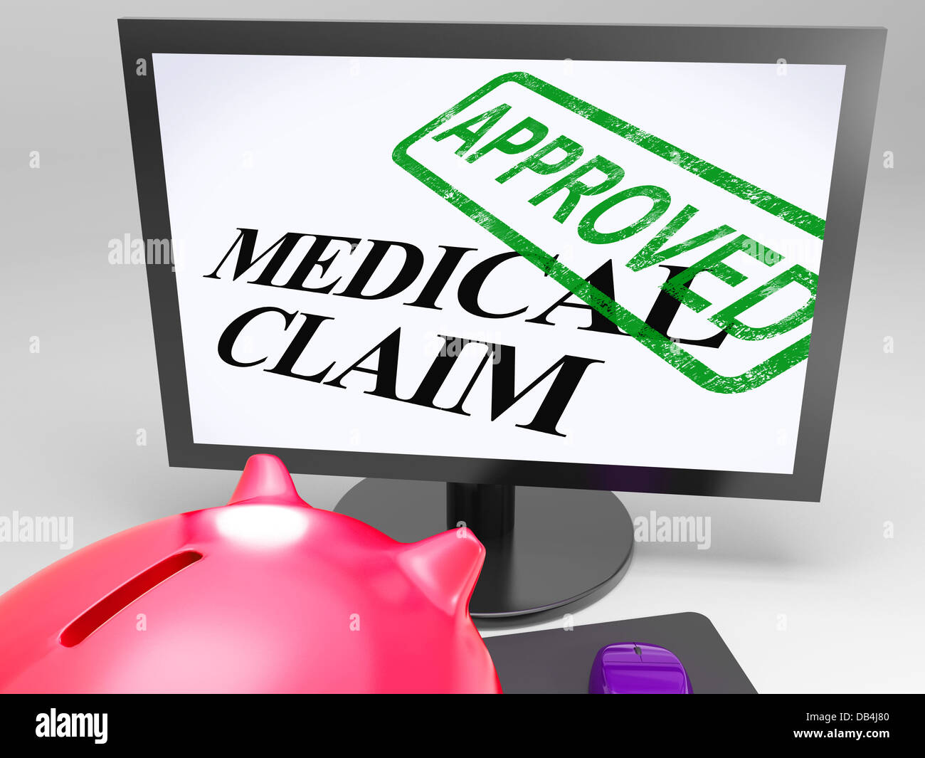 Medical Claim Approved Shows Health Claim Authorised Stock Photo - Alamy