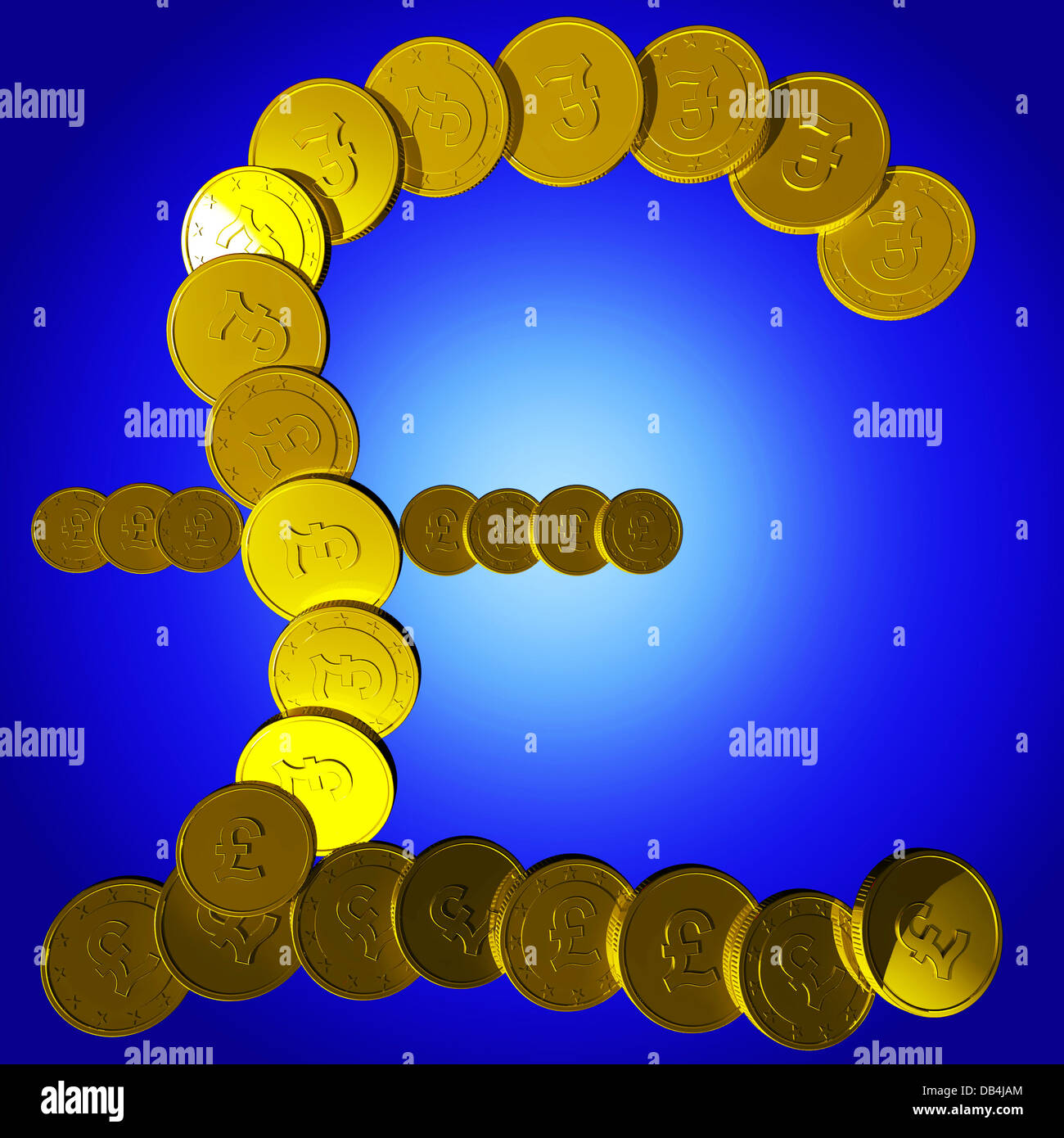 Coins Pound Symbol Shows British Deposit Stock Photo - Alamy