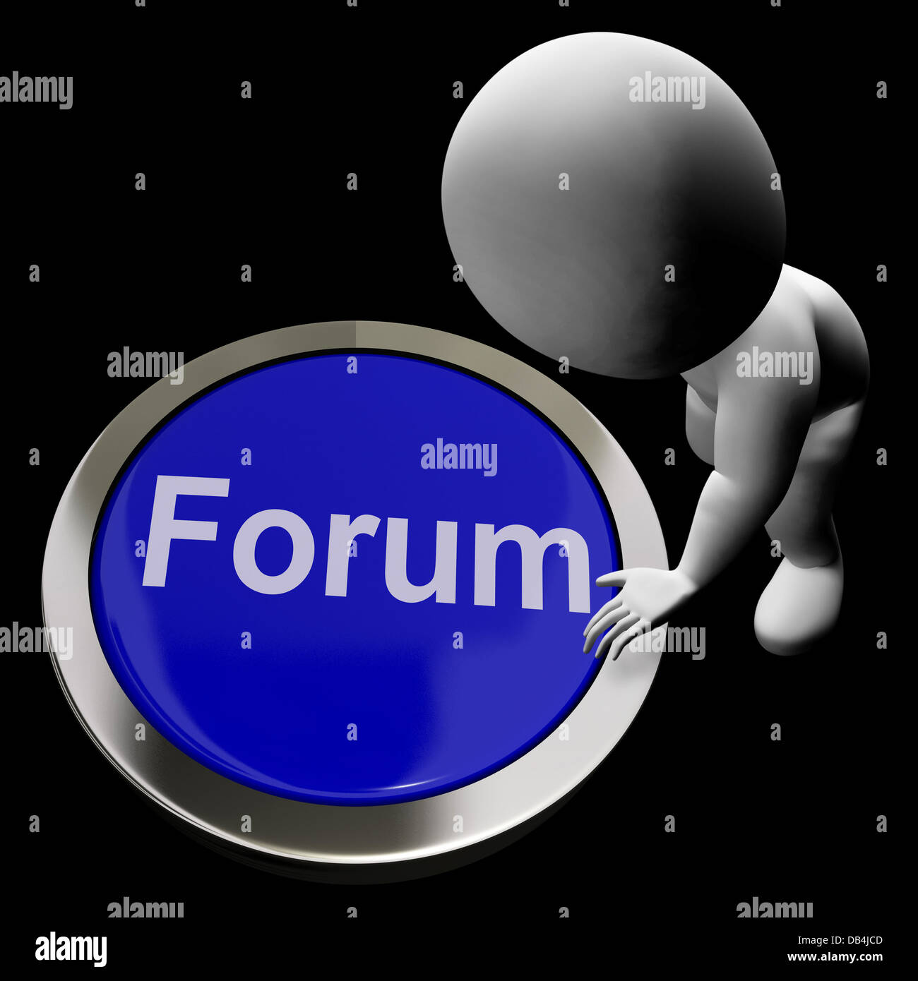 Forum Button Meaning Social Media Community Or Getting Informati Stock ...
