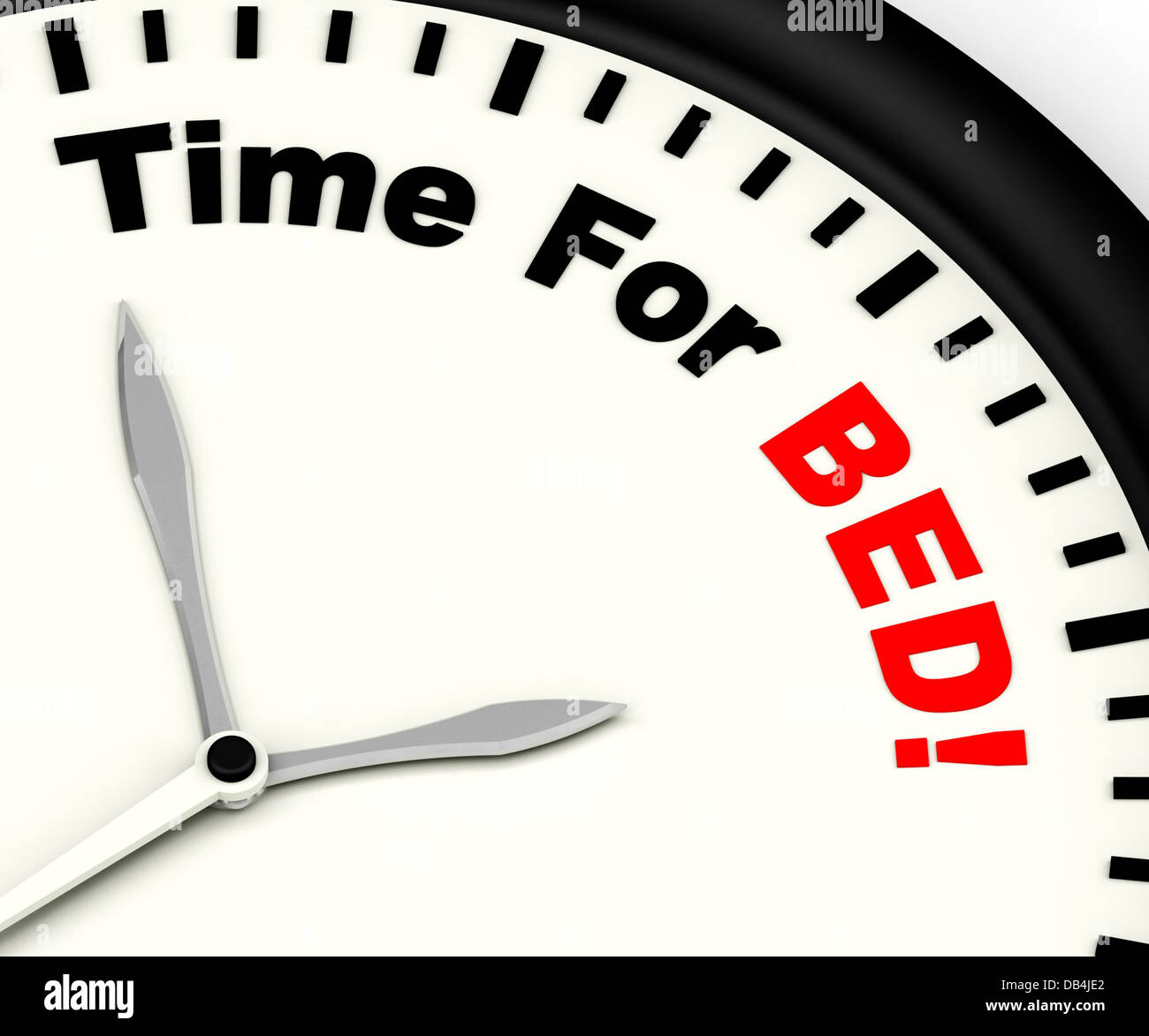 Time for Bed Showing Insomnia Or Tiredness Stock Photo - Alamy