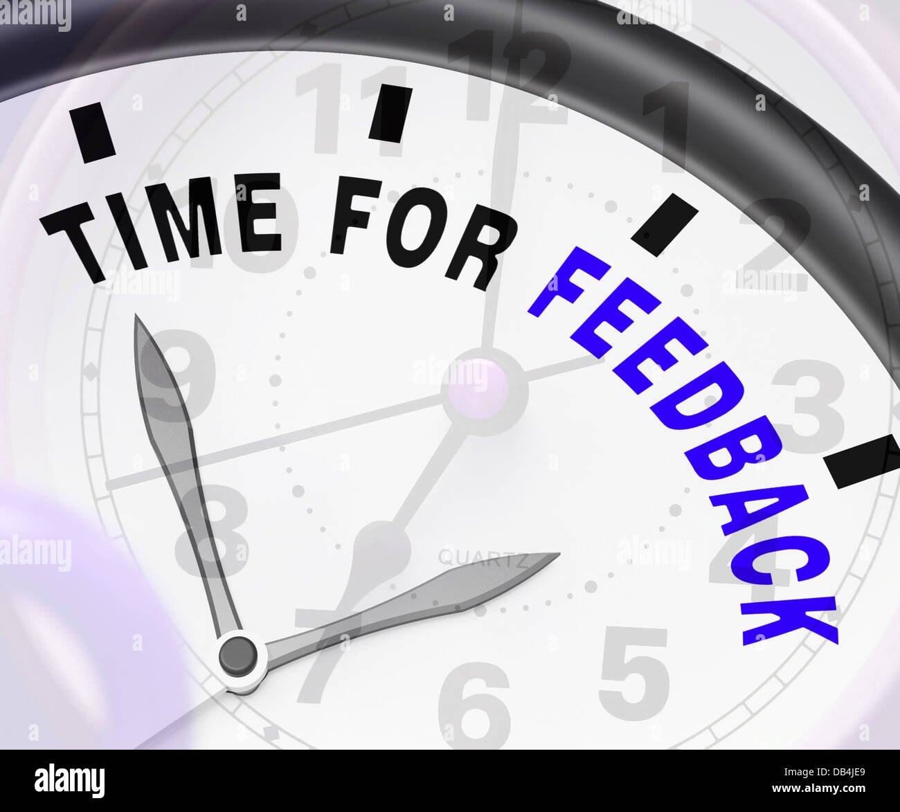 Time For feedback Showing Opinion Evaluation And Surveys Stock Photo ...