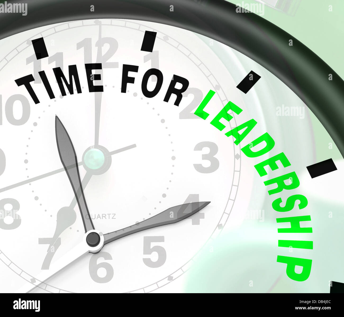 Time For Leadership Message Showing Management And Achievement Stock ...