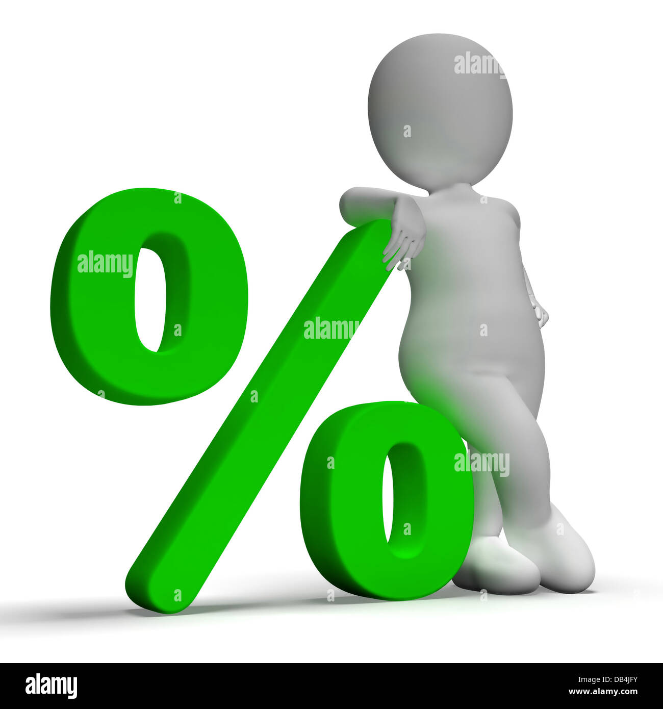 3d White Man With Percentage