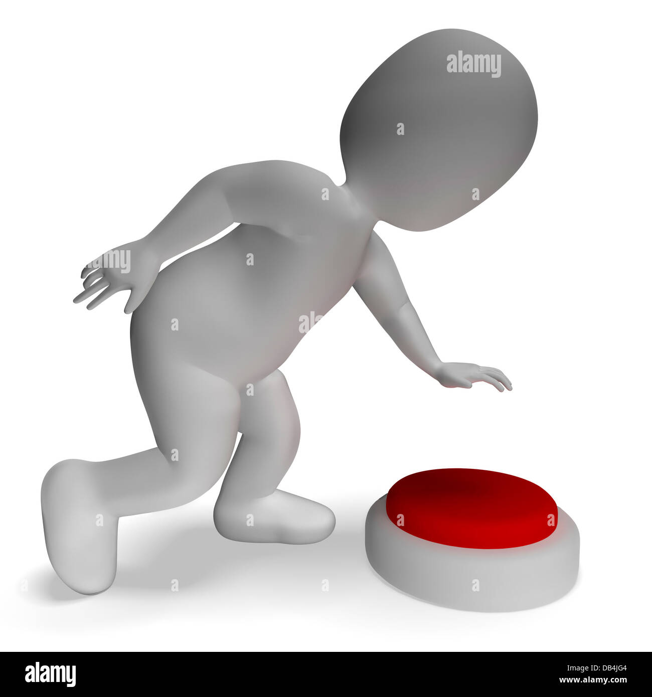Pushed button Cut Out Stock Images & Pictures - Alamy