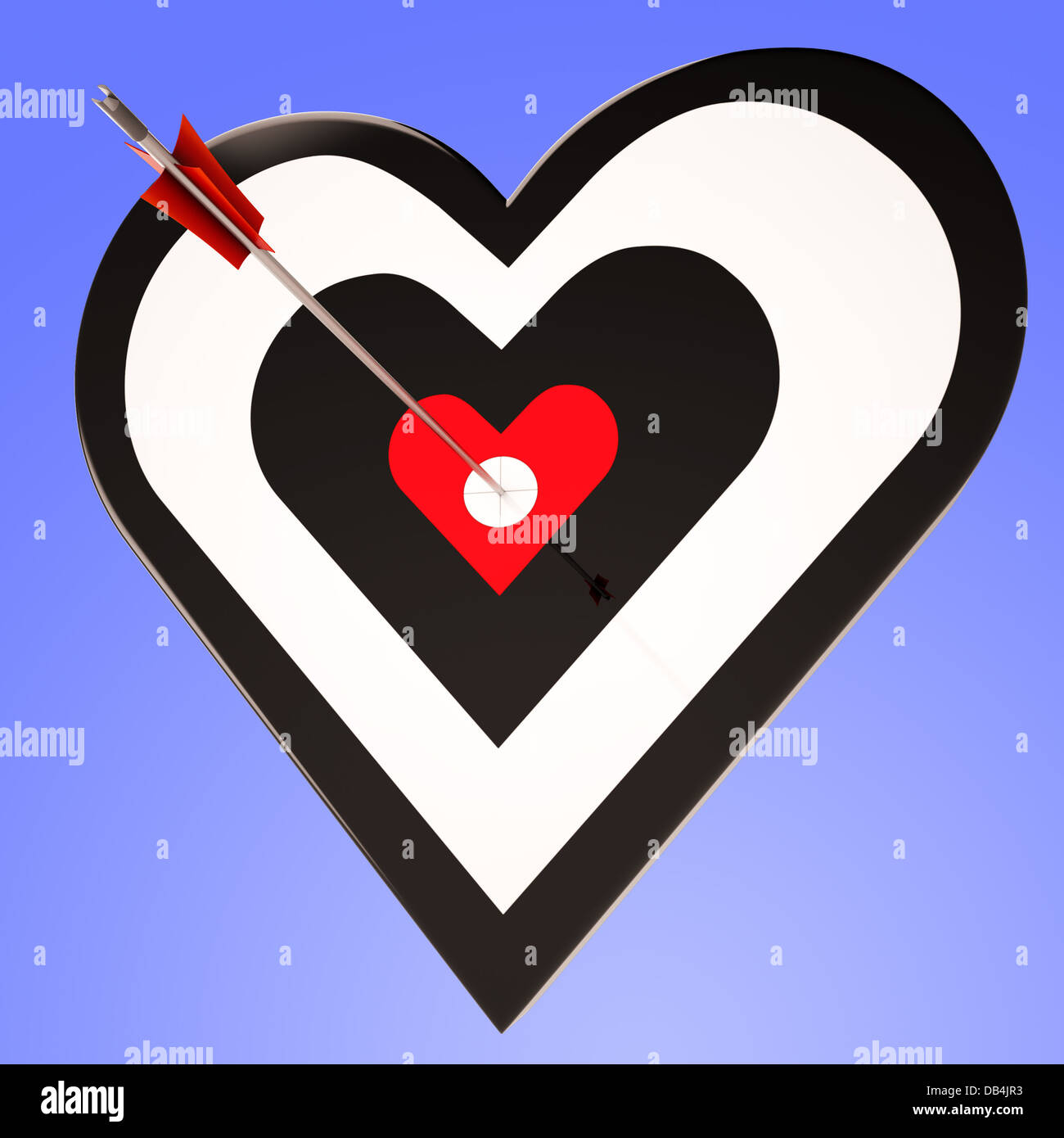 Heart Target Shows Winning Perfect Sweetheart Stock Photo - Alamy
